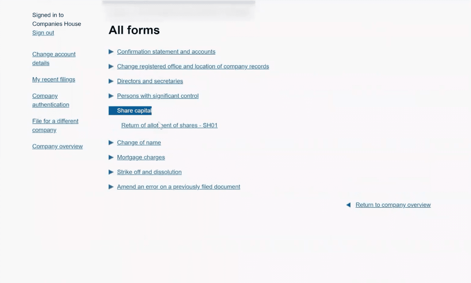 How to file an SH01 form: A step-by-step guide for UK companies