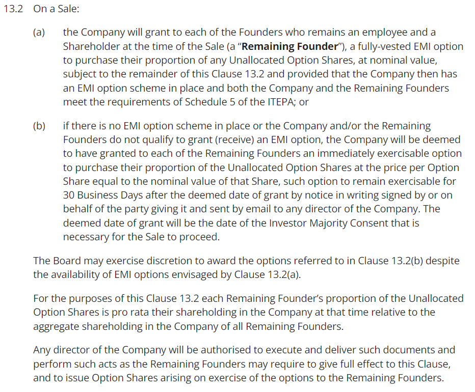 How to get back unallocated share options | SeedLegals