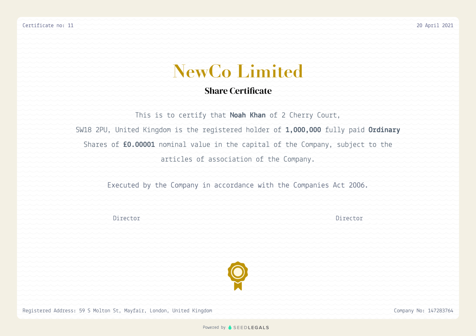 Share certificate | What is a share certificate | SeedLegals