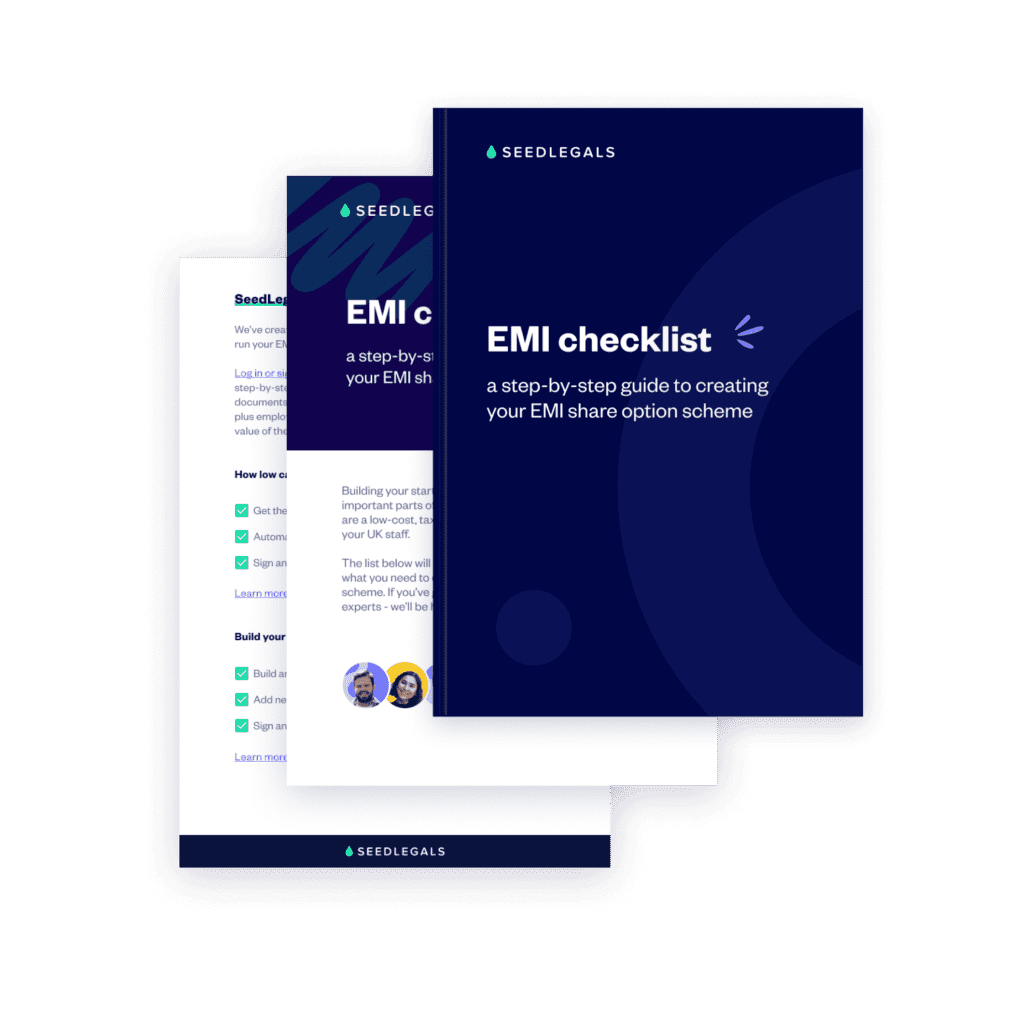 EMI share option scheme checklist | SeedLegals