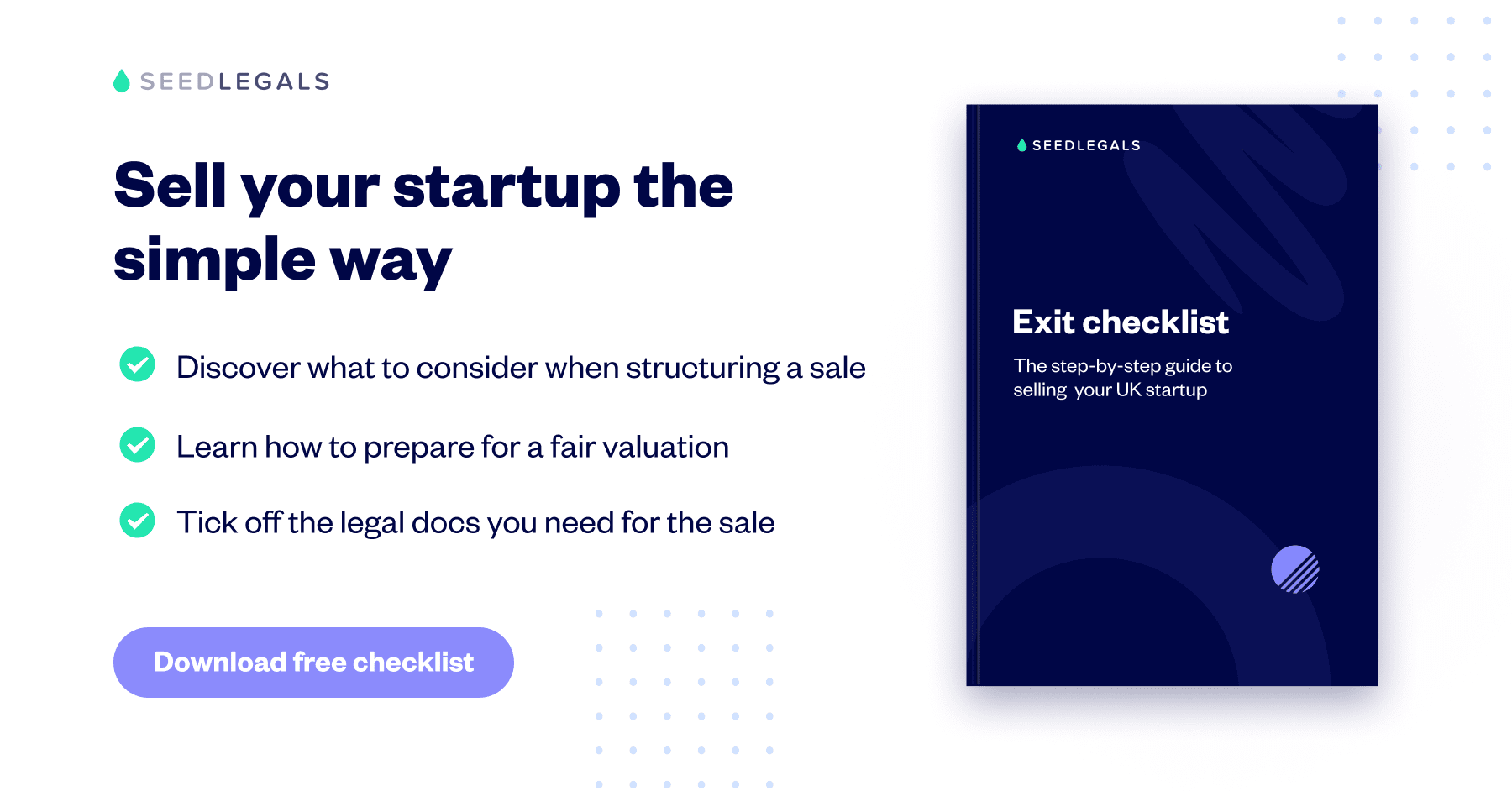 Exit checklist | How to sell your company | SeedLegals