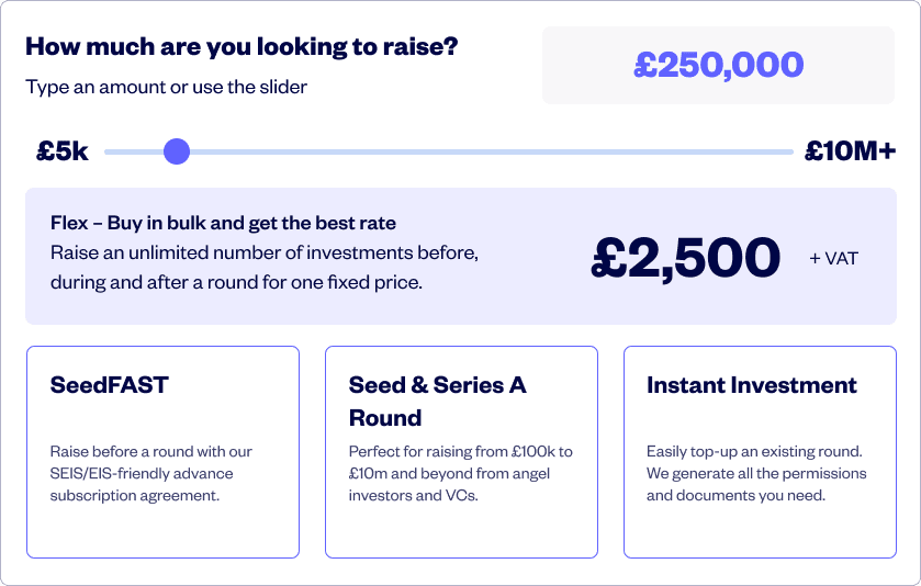 SeedLegals Flex: Raise an unlimited number of investments for one fixed price | SeedLegals